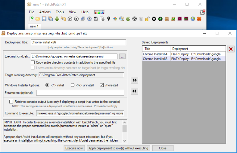 Remotely Deploy Google Chrome to Numerous Computers