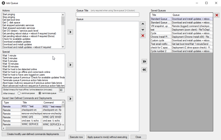 Understanding the ‘Special’ Items in the BatchPatch Job Queue