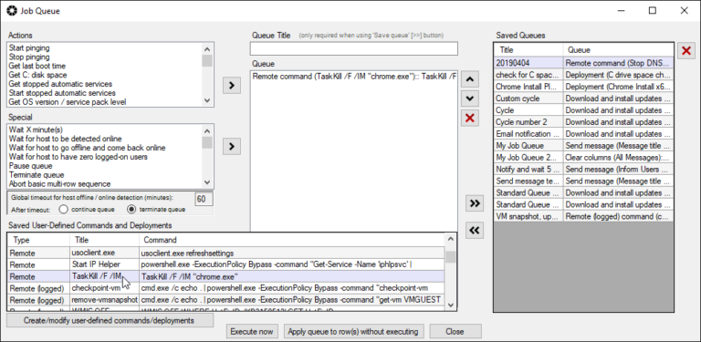 BatchPatch Remote Command Execution Options BatchPatch Remote Command Execution Options