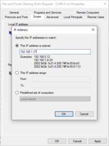 Modifying the Scope of Windows Firewall Rules to Allow Connections Only ...