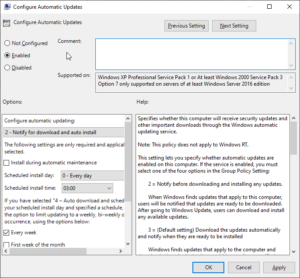 Recommended Group Policy Settings for BatchPatch Standalone Usage with No WSUS