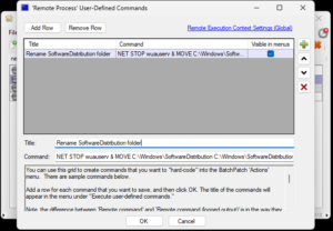 Using BatchPatch to Rename the Windows SoftwareDistribution Folder on Target Computers